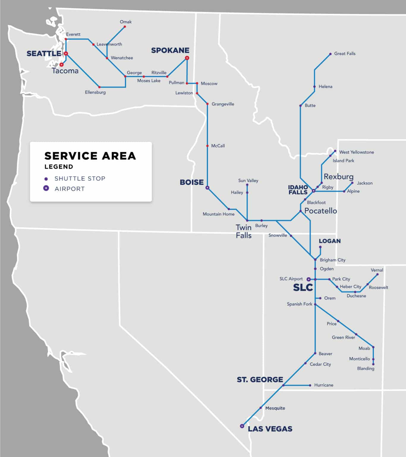 Route Map | Salt Lake Express